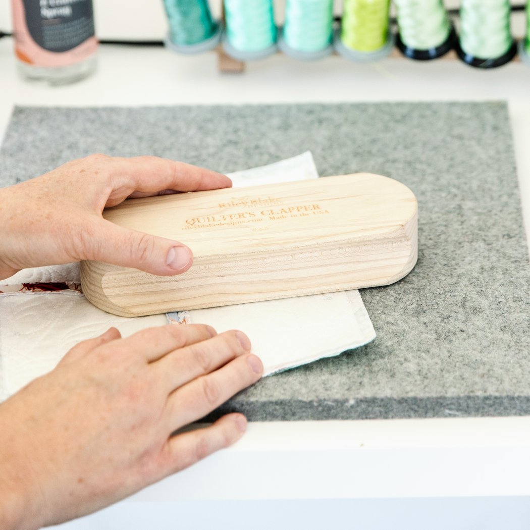 Machine Embroidery Tip - How To Use a Quilter's Clapper